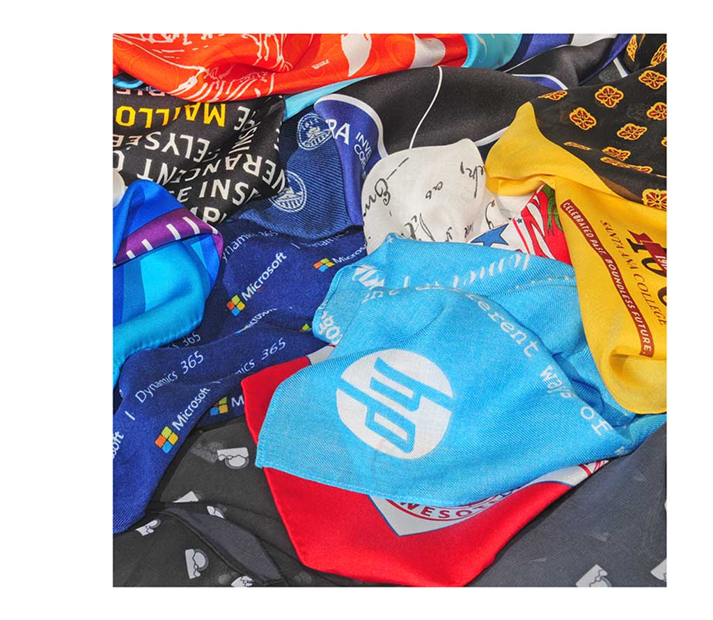 Custom silk scarves with logo store